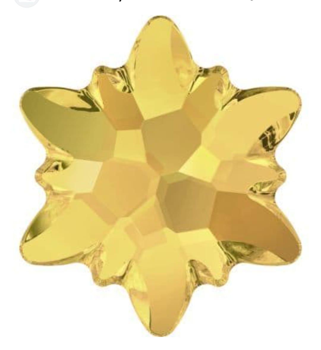 Swarovski® Flatback Edelweiss Metallic Sunshine 14mm – Shining Moments