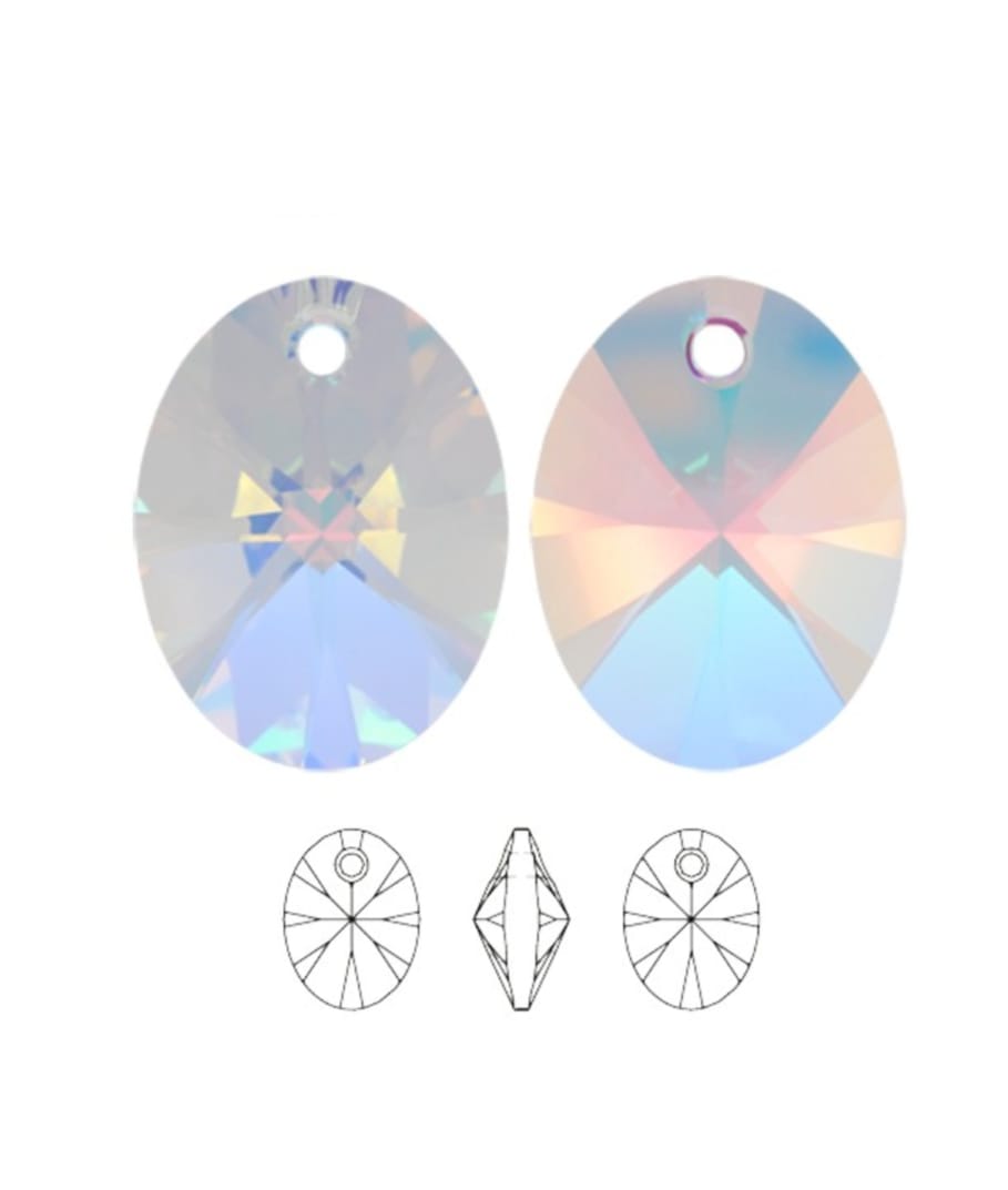 Swarovski® Anhänger Xilion Oval Aurore Boreale 18mm – Shining Moments
